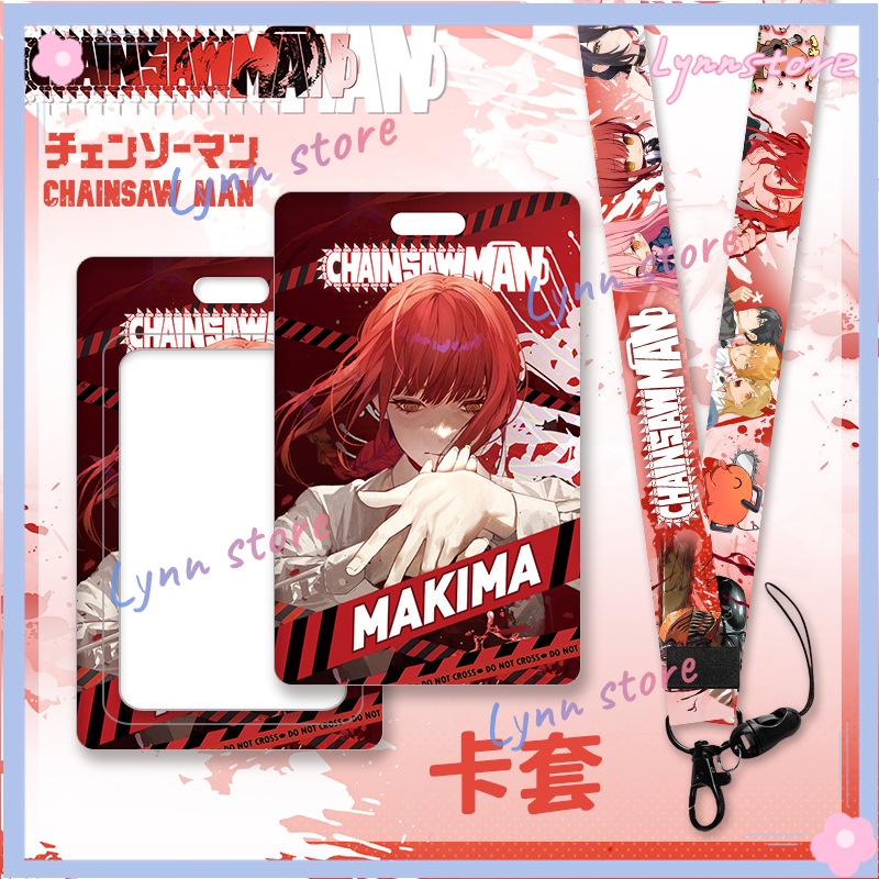 Chainsaw Man Anime Lanyard Denji Reze Makima Cartoon Neck Strap ID Card ...