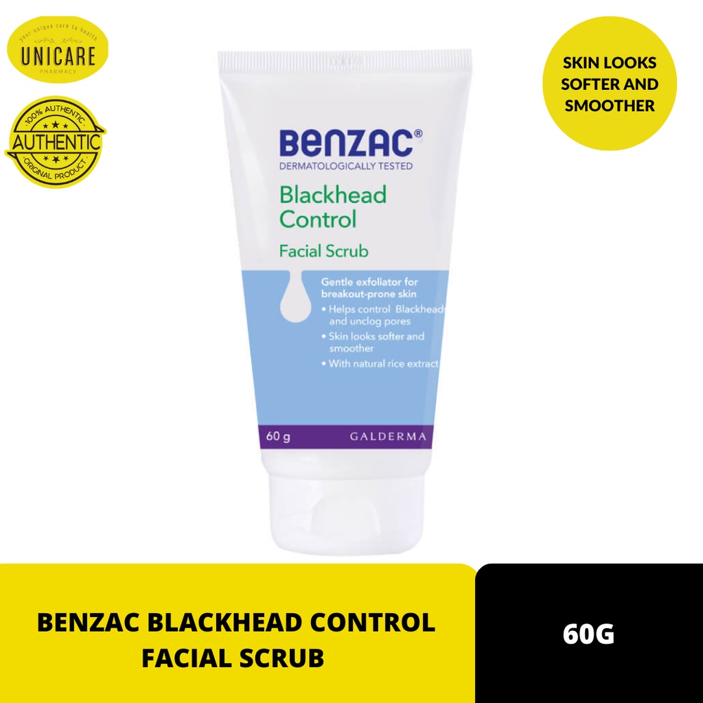 BENZAC BLACKHEAD CONTROL FACIAL SCRUB 60G | Shopee Malaysia