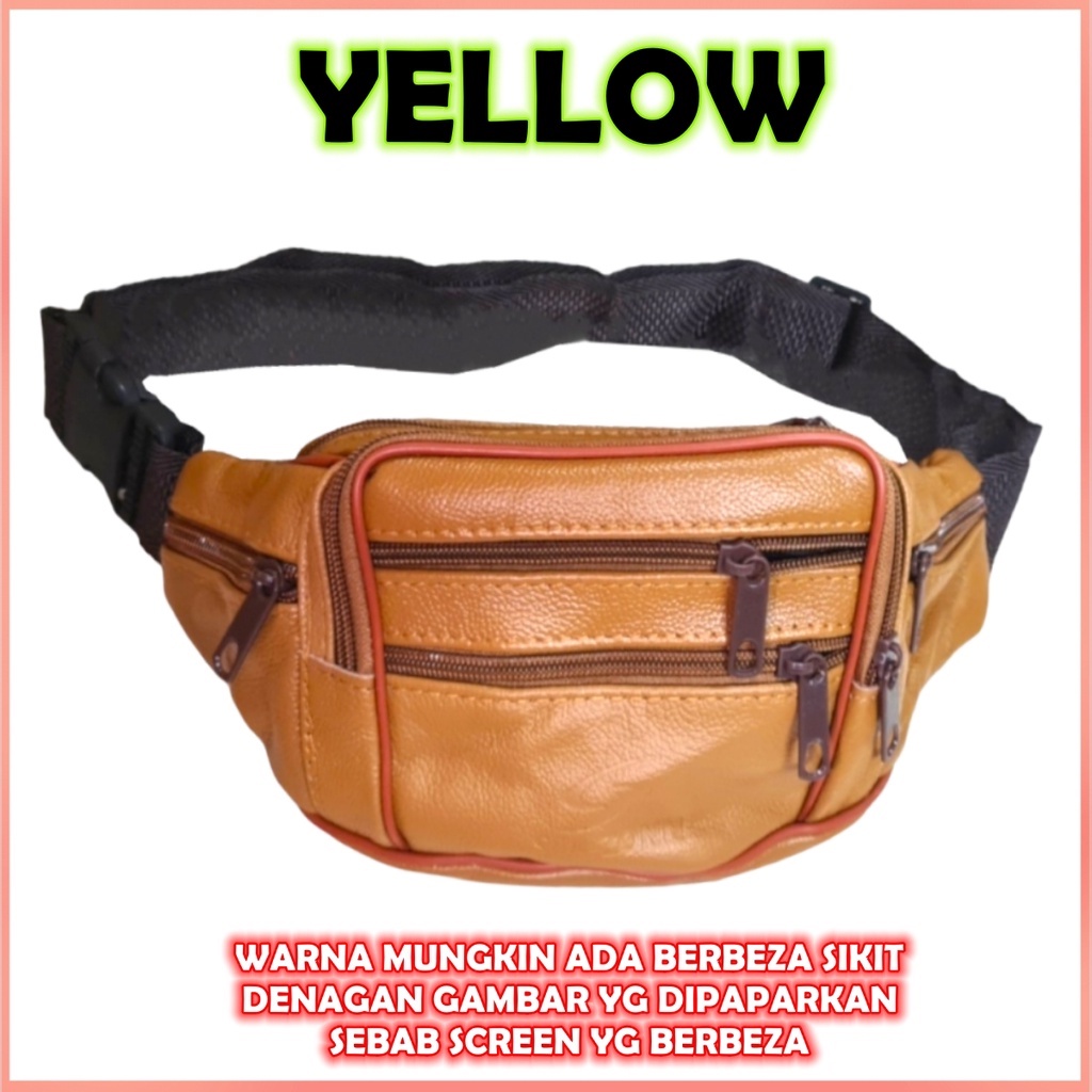 Waist Bag Leather Zipper Pouch Bag 🔥READY STOCK💥BEG PINGGANG KULIT ...