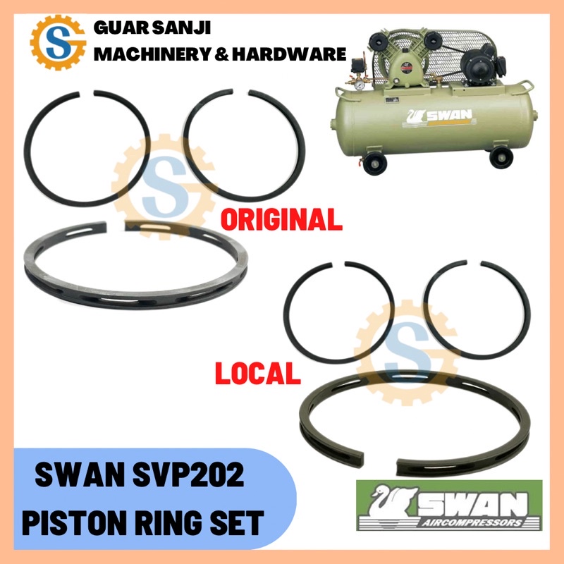 [LOCAL/ORIGINAL] SWAN SVP202 2HP AIR COMPRESSOR PISTON COMPRESSION RING ...
