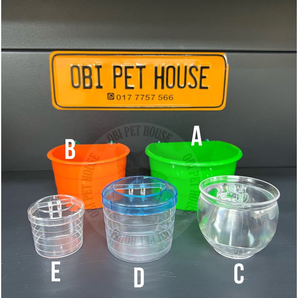 Bird Cup Cawan Makanan Minuman Burung Pet Bowl Food Water Bird Bowl D ...