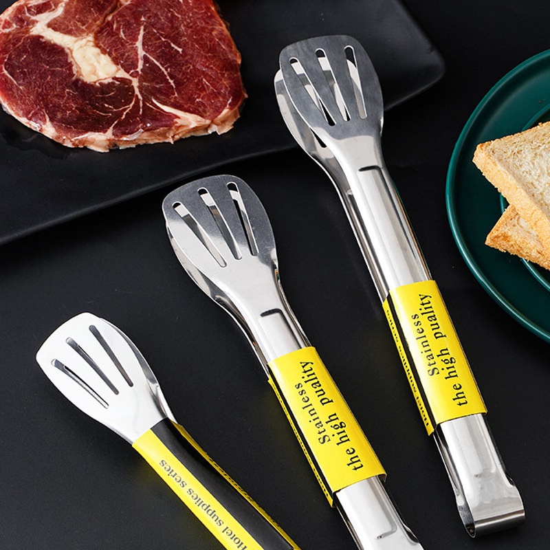 Multifunctional stainless steel food clip tongs kitchen grill steak ...