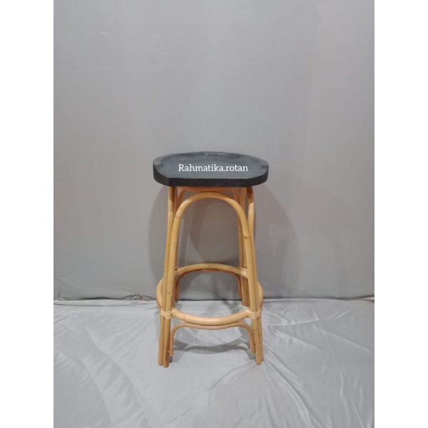 KAYU HITAM Black suar Wood rattan stool/rattan barstool | Shopee Malaysia