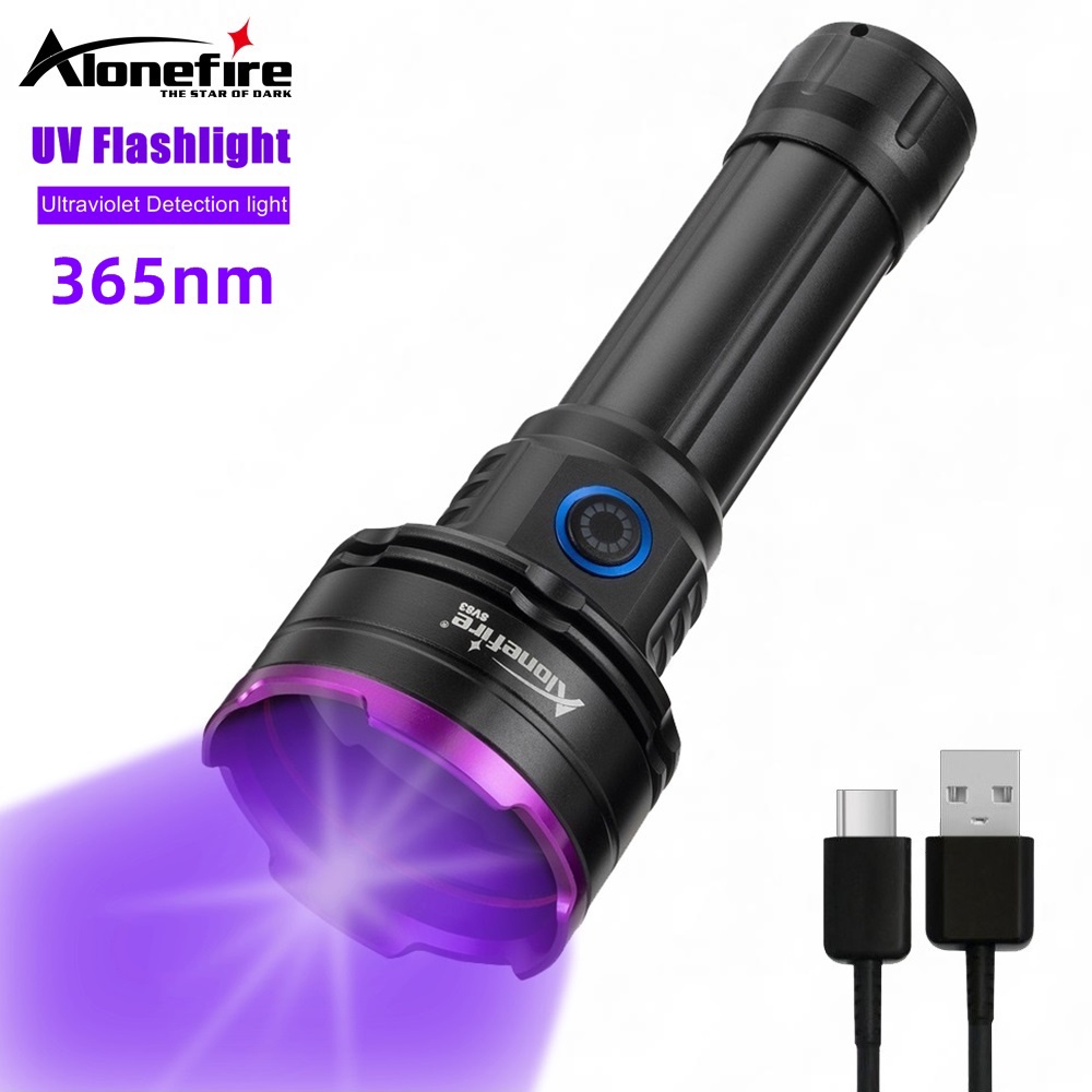 Alonefire SV83 30W UV Flashlight Black Light Rechargeable 365nm ...