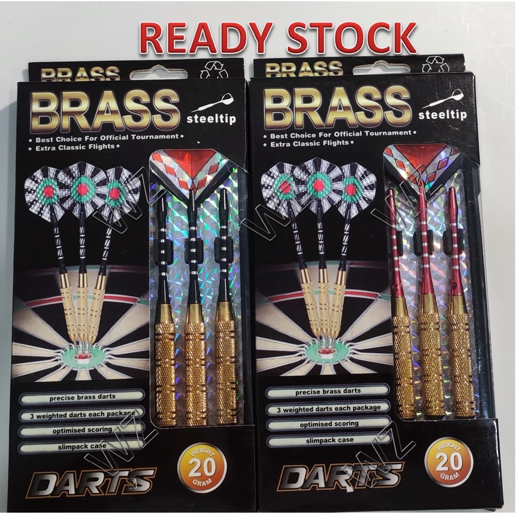 [100% ORIGINAL] Darts Set - BRASS Steeltip (20g) [READY STOCK] | Shopee ...