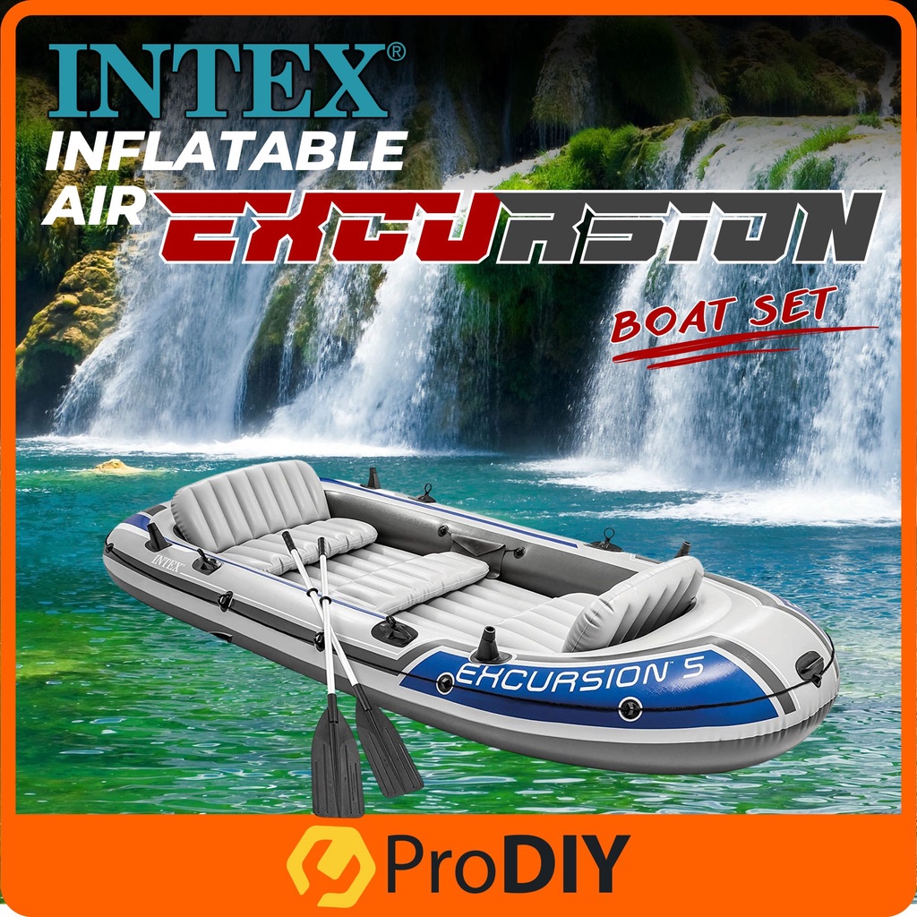 Intex Inflatable Boat Set EXCURSION Fishing Or Kayak Boat With ...