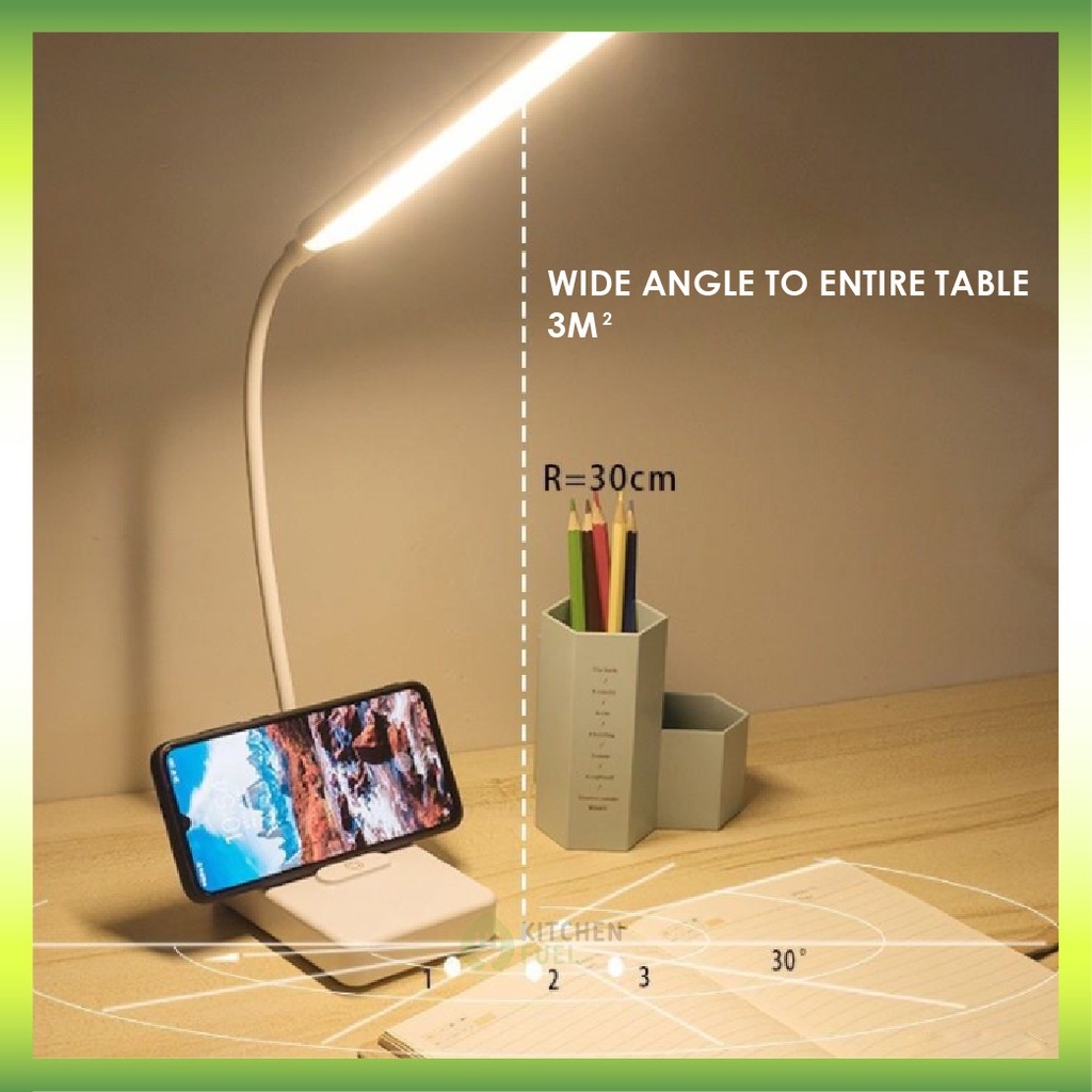 Table Lamp Study Desk Lamp Lighting Rechargeable Lampu Meja Lights ...