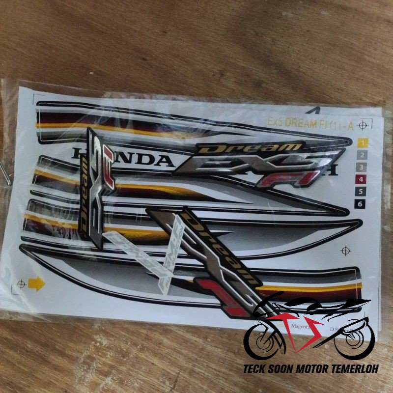 stiker sticker body stripe cover set honda ex5 dream fi ex5 dream 110 fi TBM | Shopee Malaysia