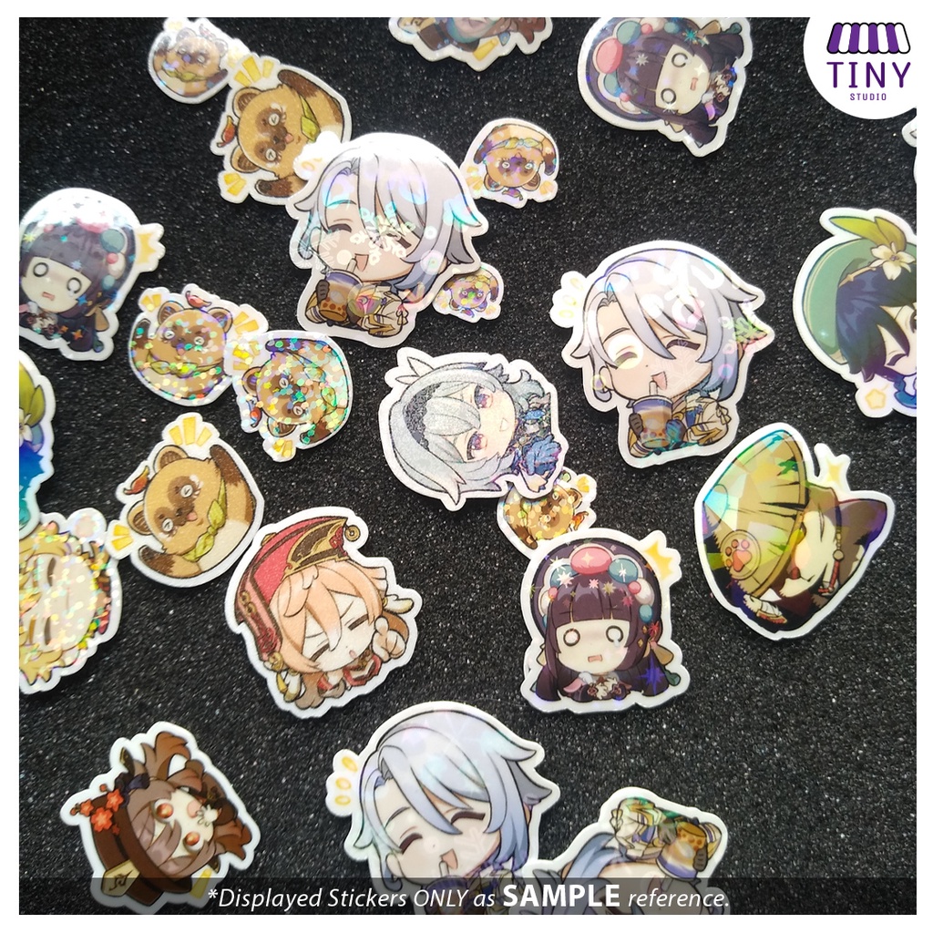 TINY SIZE Waterproof Custom Die-Cut Laminated Stickers with Holographic ...