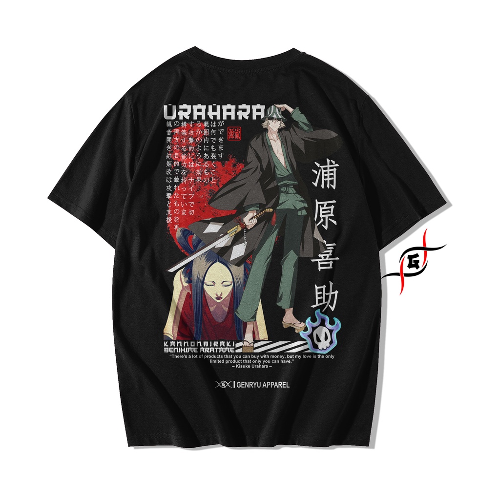 Genryu Kisuke Urahara Bankai Anime Bleach T-shirt Cotton Combed 24s ...