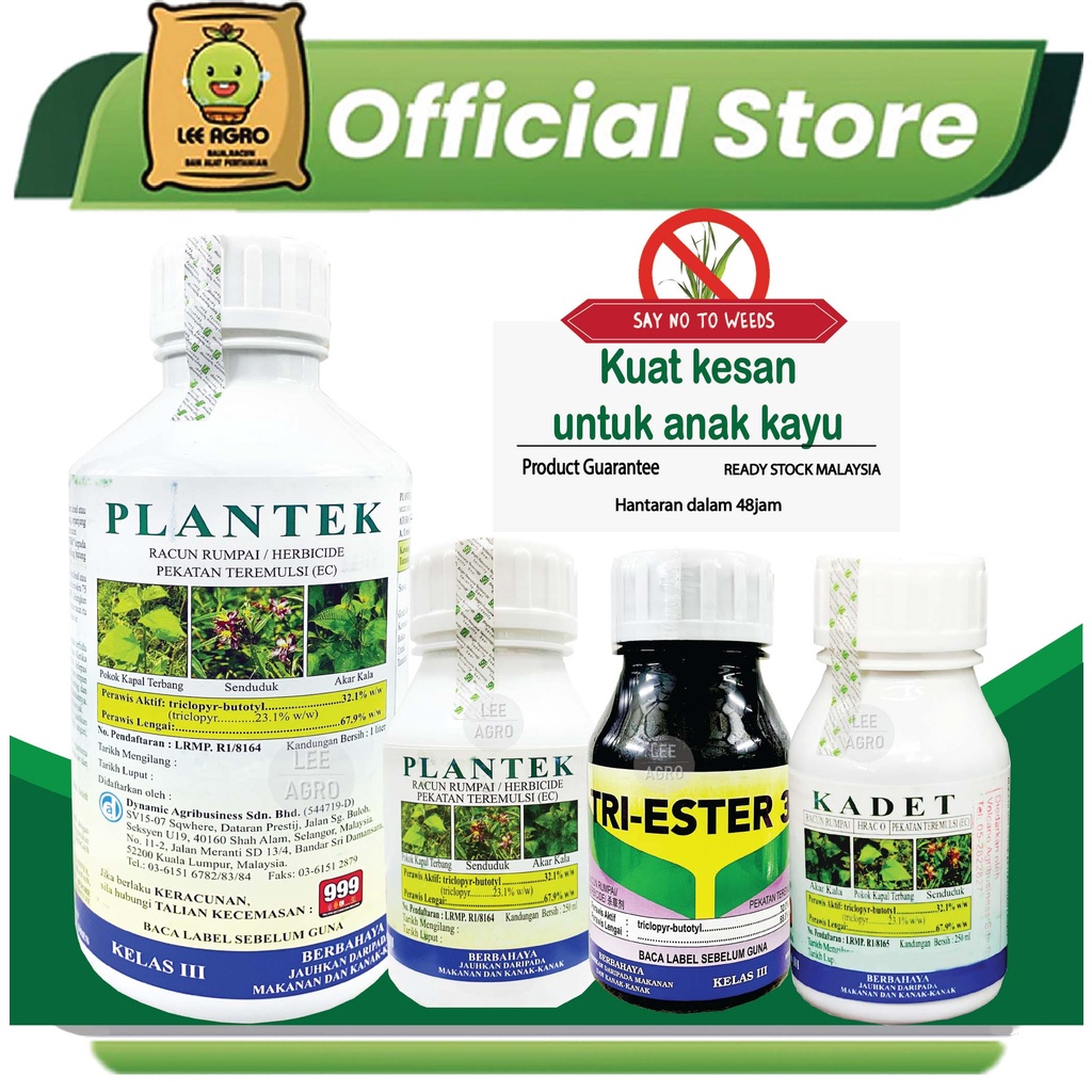 TRI-ESTER/PLANTEK (TRICLOPYR-BUTOTLY 32.1%)RACUN Pokok/ANAK KAYU/Rumput ...