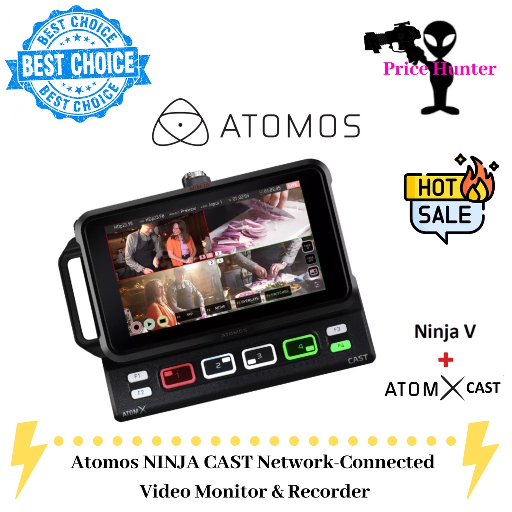 Atomos NINJA CAST Network-Connected Video Monitor & Recorder | Shopee ...