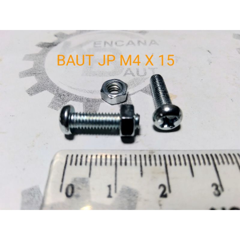 Jp M4 X 15 GALVANIZED SCREW BOLTS PLUS(+) | Shopee Malaysia
