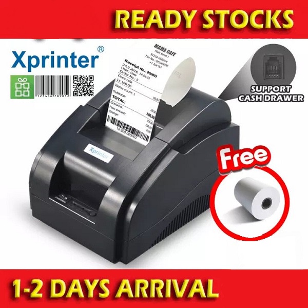 Xprinter 58mm Thermal Receipt Printer Resit Barcode QR Restaurant Cafe ...