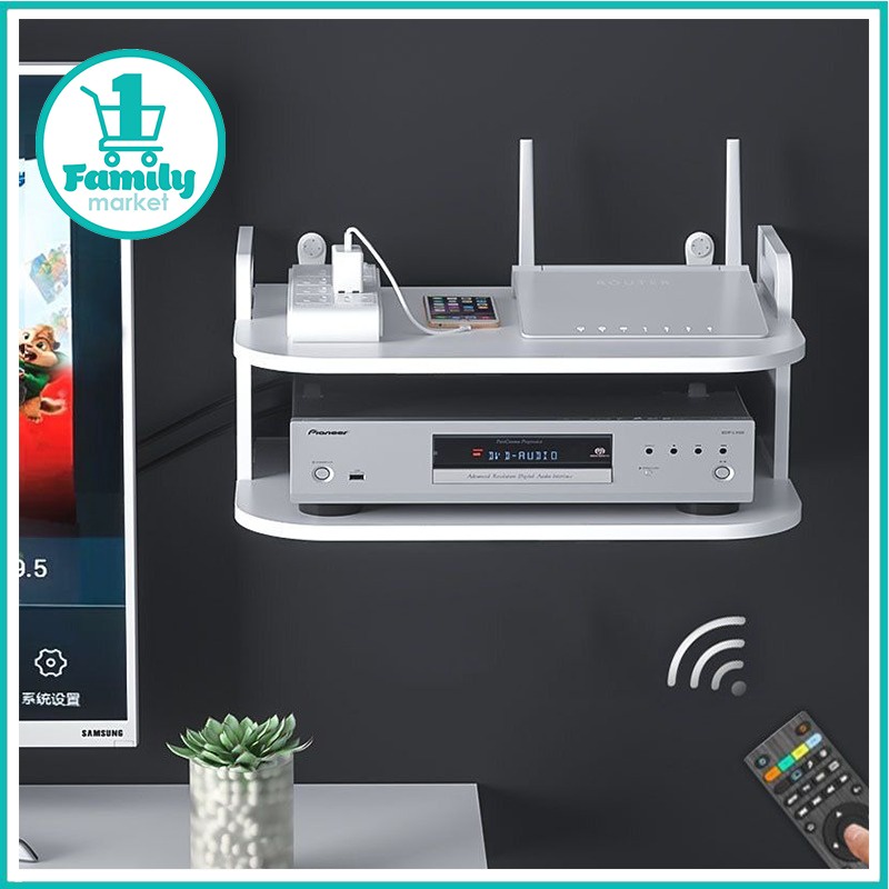 [READY STOCK] Rak Kayu Gantung Dinding Wifi Astro DVD Rack TV Box Shelf ...