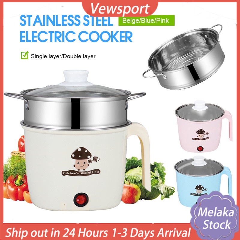 【Free 1 Brush 】1.8L Stainless Steel Rice Cooker Multi Cooker With ...