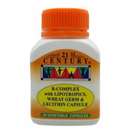 21ST CENTURY B-COMPLEX WITH LIPOTROPICS,WHEAT GERM & LECITHIN CAPSULE ...
