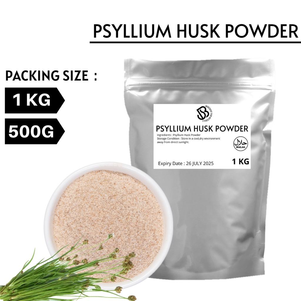 Psyllium Husk Powder/ 洋車前子粉 500G/1KG(ISABGOL BHUSI / VUSI) | Shopee ...