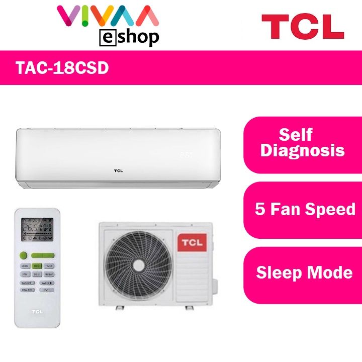 TCL 2HP DC INVERTER R32 Air Conditioner TAC-18CSD 2.0HP Air Cond with ...