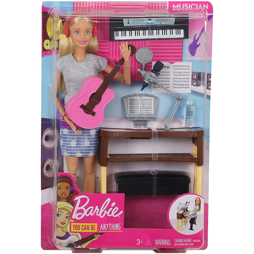 Barbie Musician Doll And Playset With Guitar, Keyboard & More FCP73 ...
