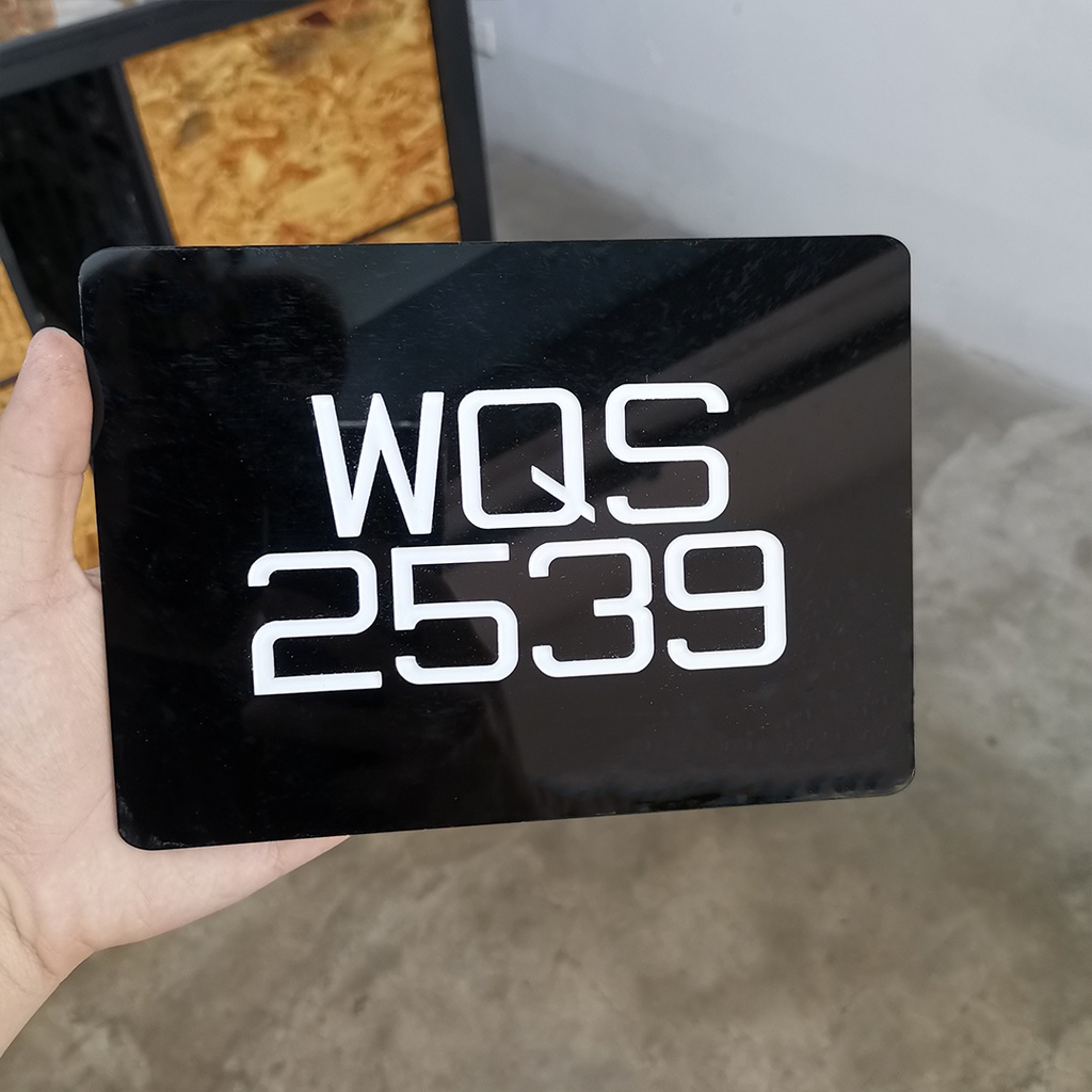 No Plate Acrylic Nombor Timbul Motor Nombor Plate | Shopee Malaysia