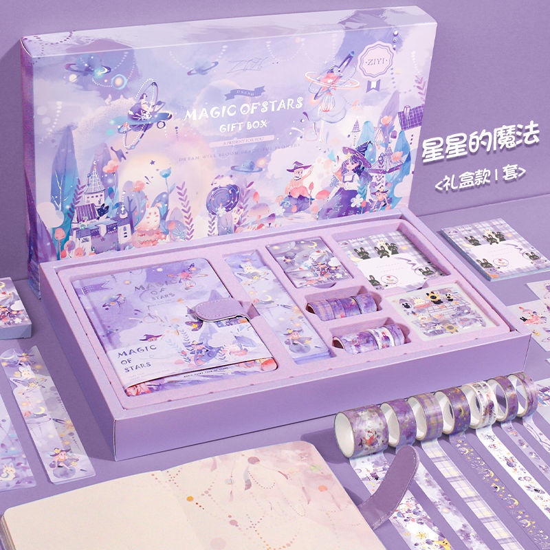 Kawaii Girl Journal Set Cute Diary Stationary Gift Planner Book Set for ...