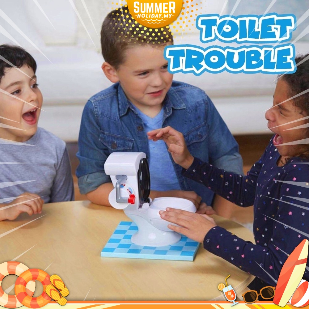 Toilet Trouble Face the Flush Spray Water Multiplayer Family Time Board ...