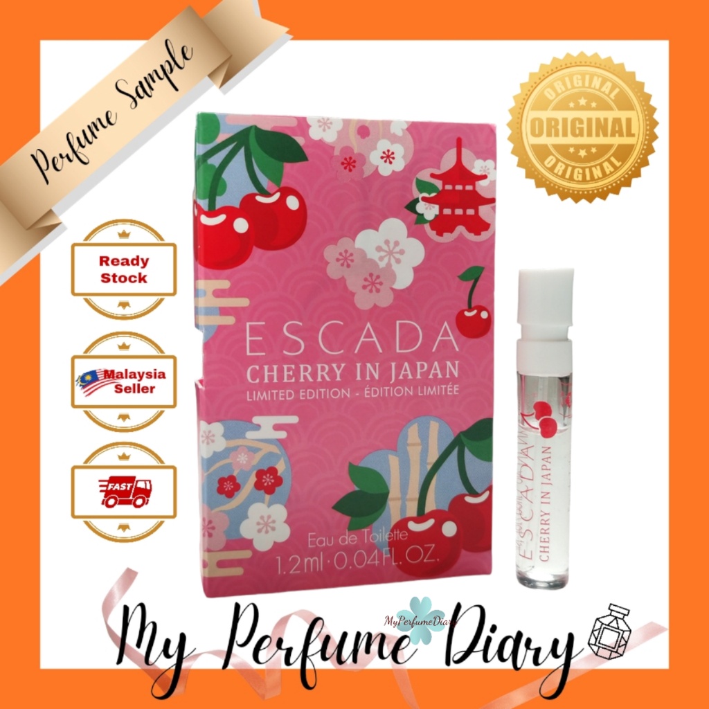 Escada Cherry In Japan Limited Edition 1.2ml EDT Perfume Vial Sample ...