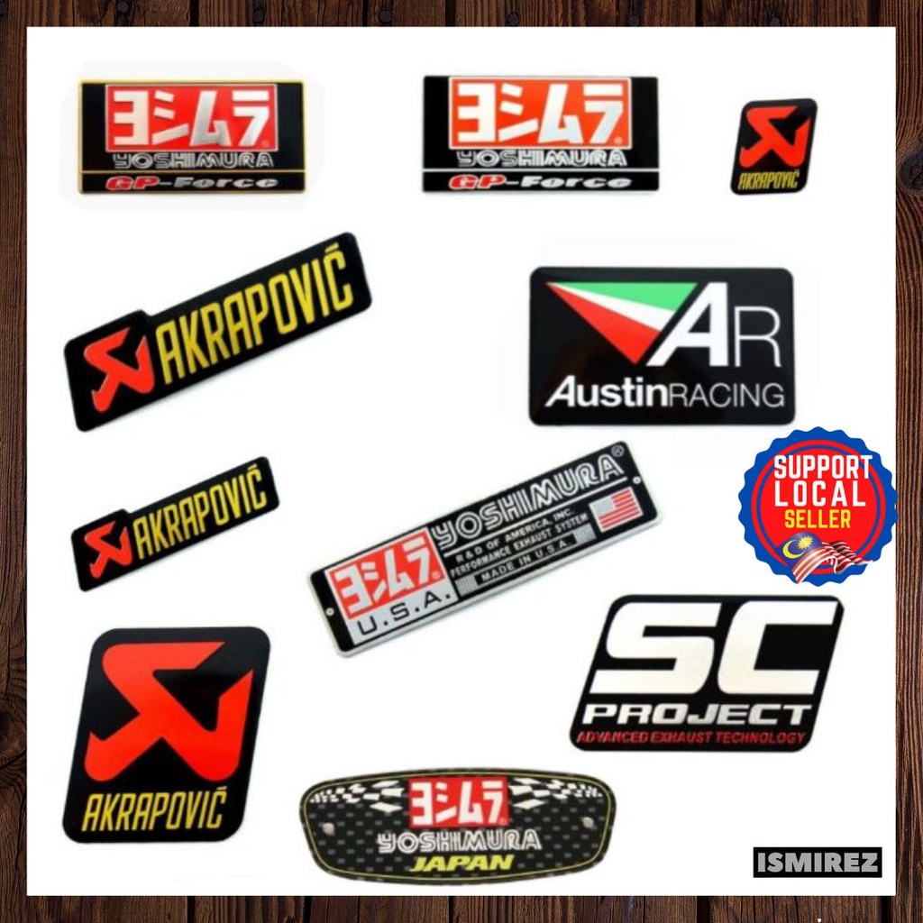 Exhaust Sticker Aluminium Tahan Panas untuk Motosikal Kereta Ekzos ...