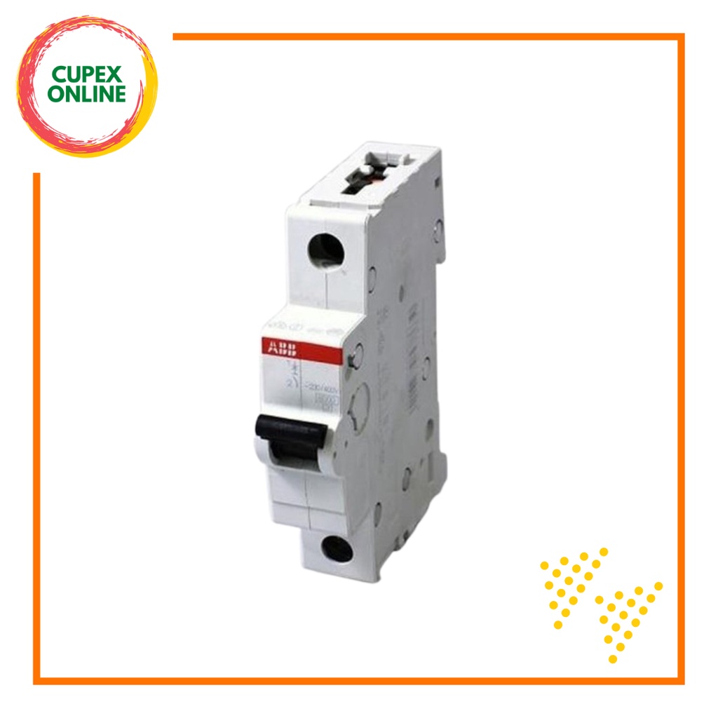 ABB S201-C MCB 1A/2A/4A/10A/16A/20A/25A/32A/63A 1P 6KA C Curve (cupex) | Shopee Malaysia