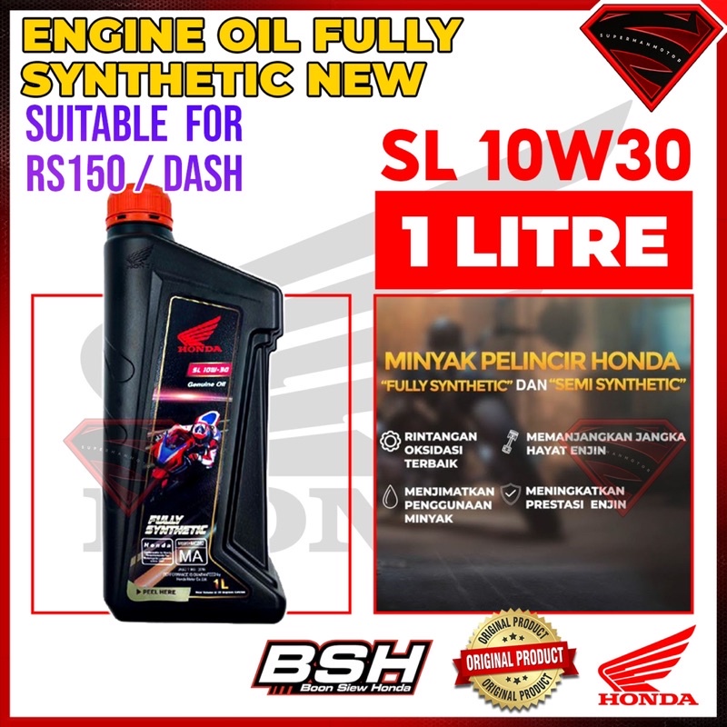 100% ORIGINAL BOON SIEW HONDA BSH ENGINE OIL 4T FULLY SEMI SYNTHETIC ...
