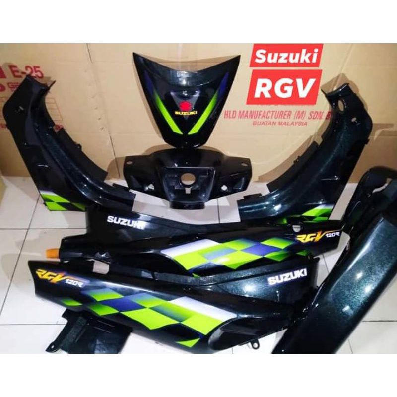 COVERSET Suzuki 120 RGV /Rgv/ siap tampal sticker/ set kosong/plain ...