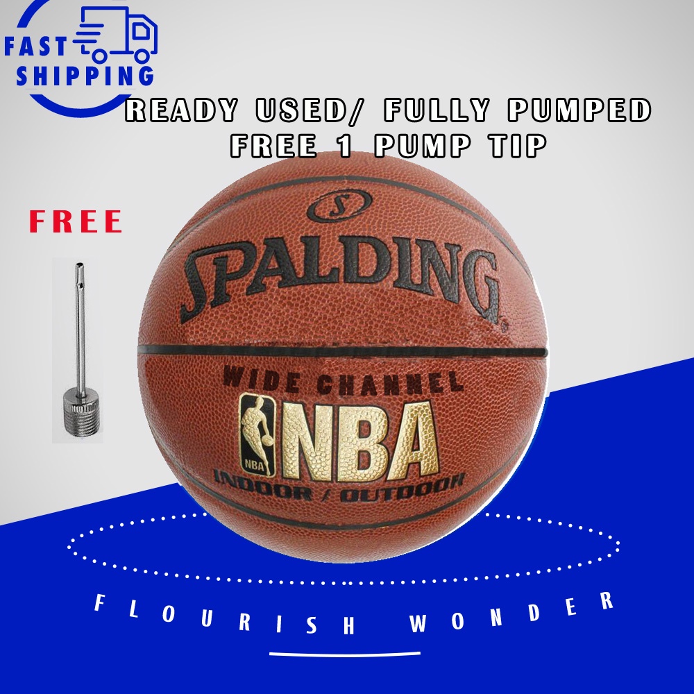 BASKETBALL SPALDING GOLD MODEL 606G ORIGINAL SIZE AND MINI CHILDREN SIZE /FULLY PUMP FREE- NET ...