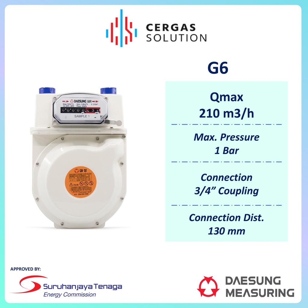 DAESUNG Diaphragm Gas Meter G6 for LPG / NG | Shopee Malaysia
