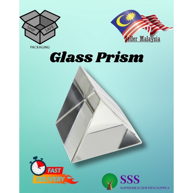 [Ready stock]🔥Glass Prism Equilateral | Prisma Kaca Sama Sisi 25 x 25mm ...