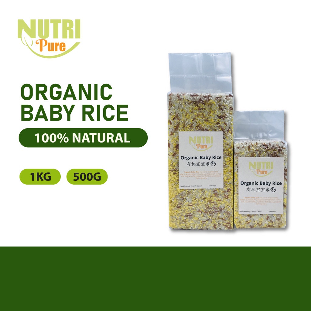 Nutri Pure Organic Baby Rice | Beras Bayi Organik (Calrose / Millet ...