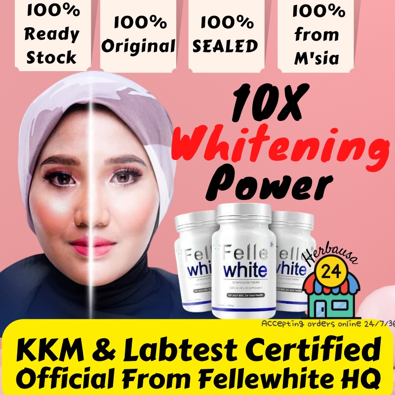 VIRAL🔥 FELLE WHITE HQ 10x Whitening Booster Kulit Putih 🔥 | Shopee Malaysia