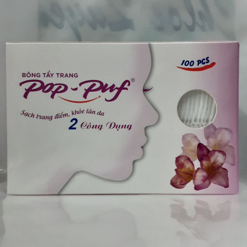 Pop-puf Makeup Remover Cotton Pads 2 Uses (100 Pieces/1 Box) | Shopee ...
