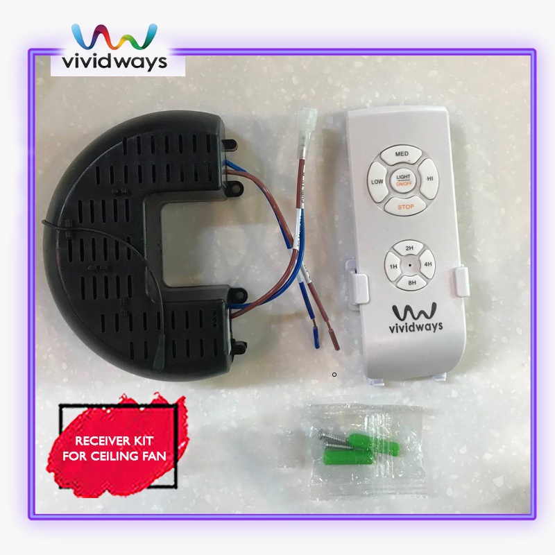 K2 VIVIDWAYS REMOTE CONTROL RECEIVER KIT FOR AC/DC CEILING FAN | Shopee ...
