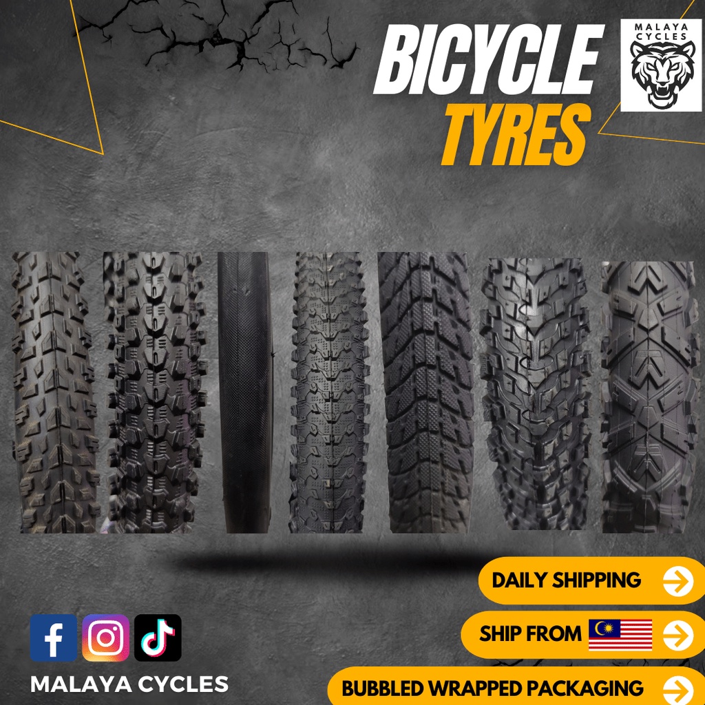 Tayar Basikal tyre tire Bicycle MTB FATBIKE TYRE FAT BIKE 26 27.5 29 24 ...