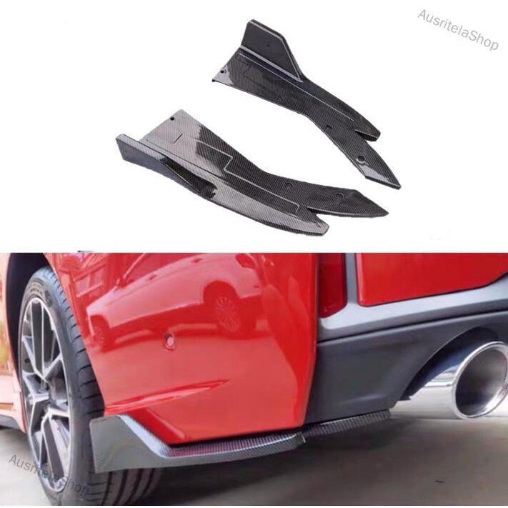 AusritelaShop 2PCS Car Rear Bumper Lip Winglets Side Skirt Splitters ...