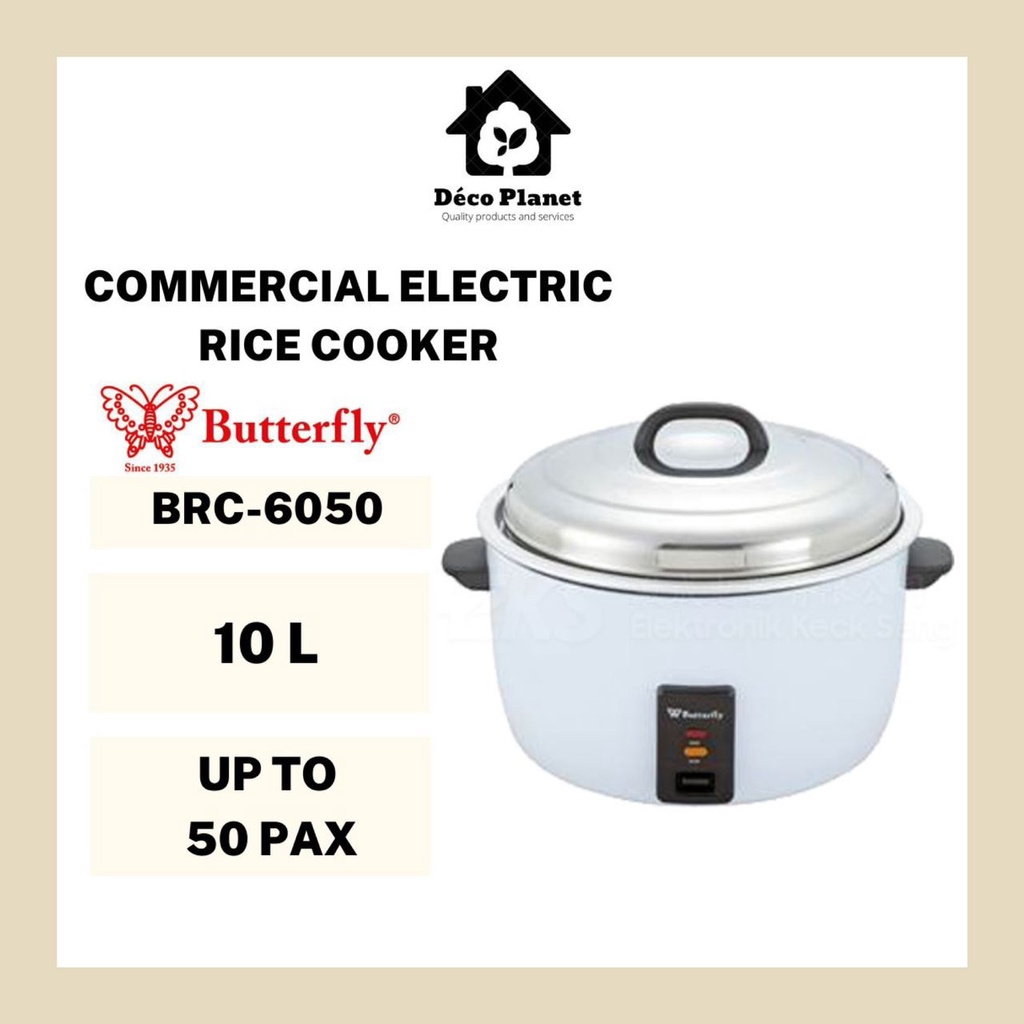 Butterfly Commercial Use Electric Rice Cooker BRC-6050 HEAVY DUTY ...