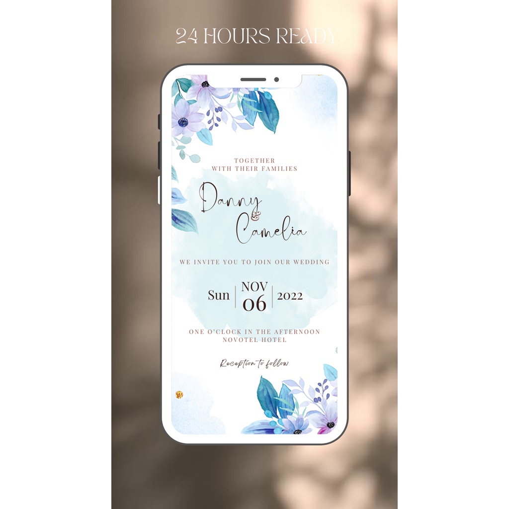SIAP DALAM 12 JAM CUSTOM WEDDING INVITATION CARD DIGITAL MOBILE VIDEO ...