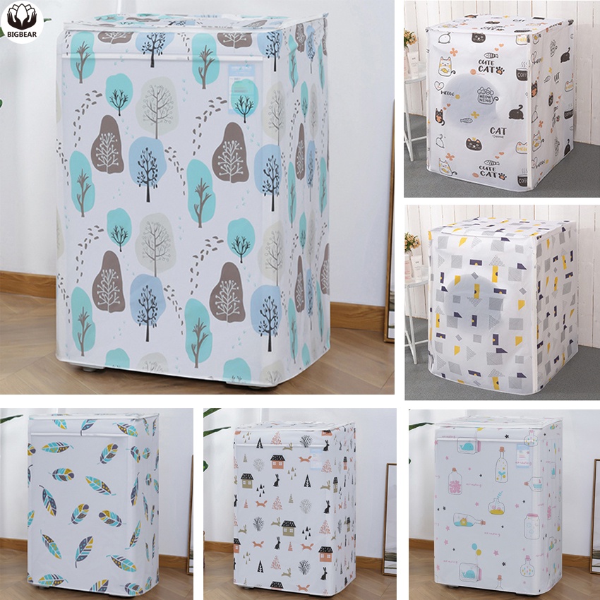 PEVA Waterproof Washing Machine Dust Cover Dustproof Front/Top Loading Drum Washing Machine ...