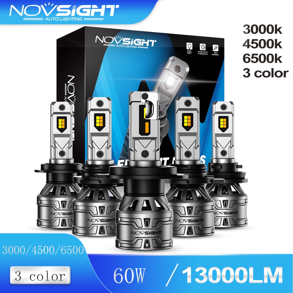 Novsight Newest N61T Switchable three-color car LED headlight H4 H7 H11 ...
