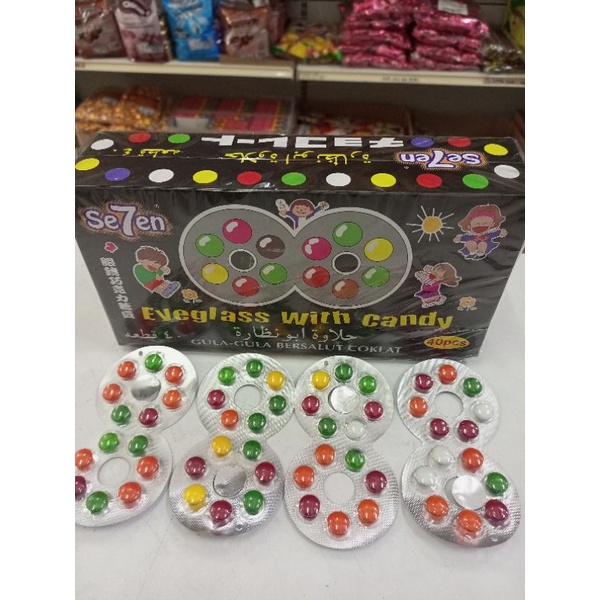 (40pcs) Seven Eyeglass candy, Chocolate Bean,Childhood Memories ...