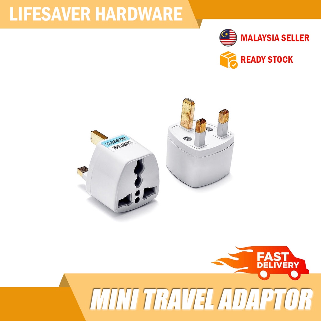 Ready Stock🔥🔥Travel Wall 3 Pin Plug Adapter Adaptor Socket/ Mini Travel ...