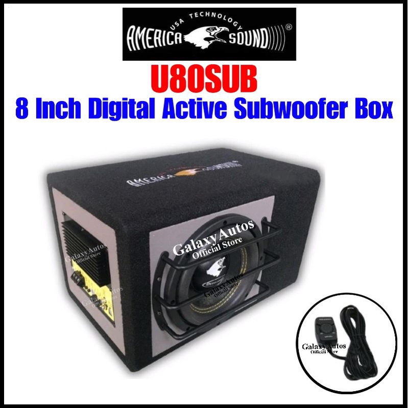 America Sound Ultimate Series U80SUB 8 Inch Digital Active Subwoofer ...