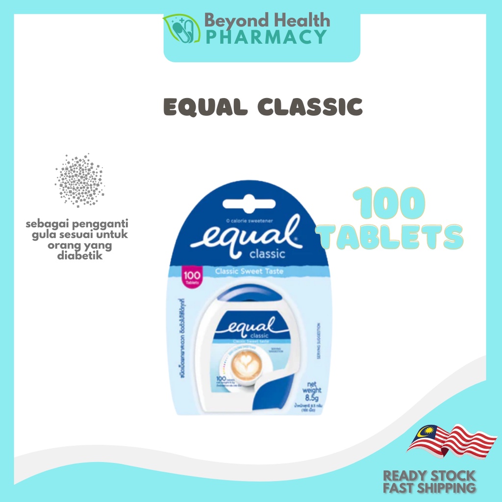 EQUAL CLASSIC SWEETENER 100 TABLETS | Shopee Malaysia