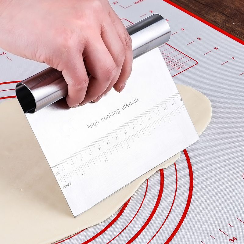 430 Stainless Steel Pastry Bench Scraper Dough Cutter Divider Pizza ...